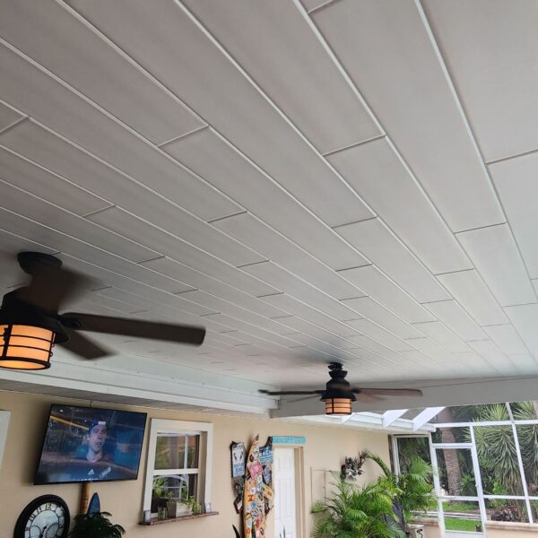 Plain White Ceiling Planks ☑️ Talissa Decor - Decorative Ceiling Planks
