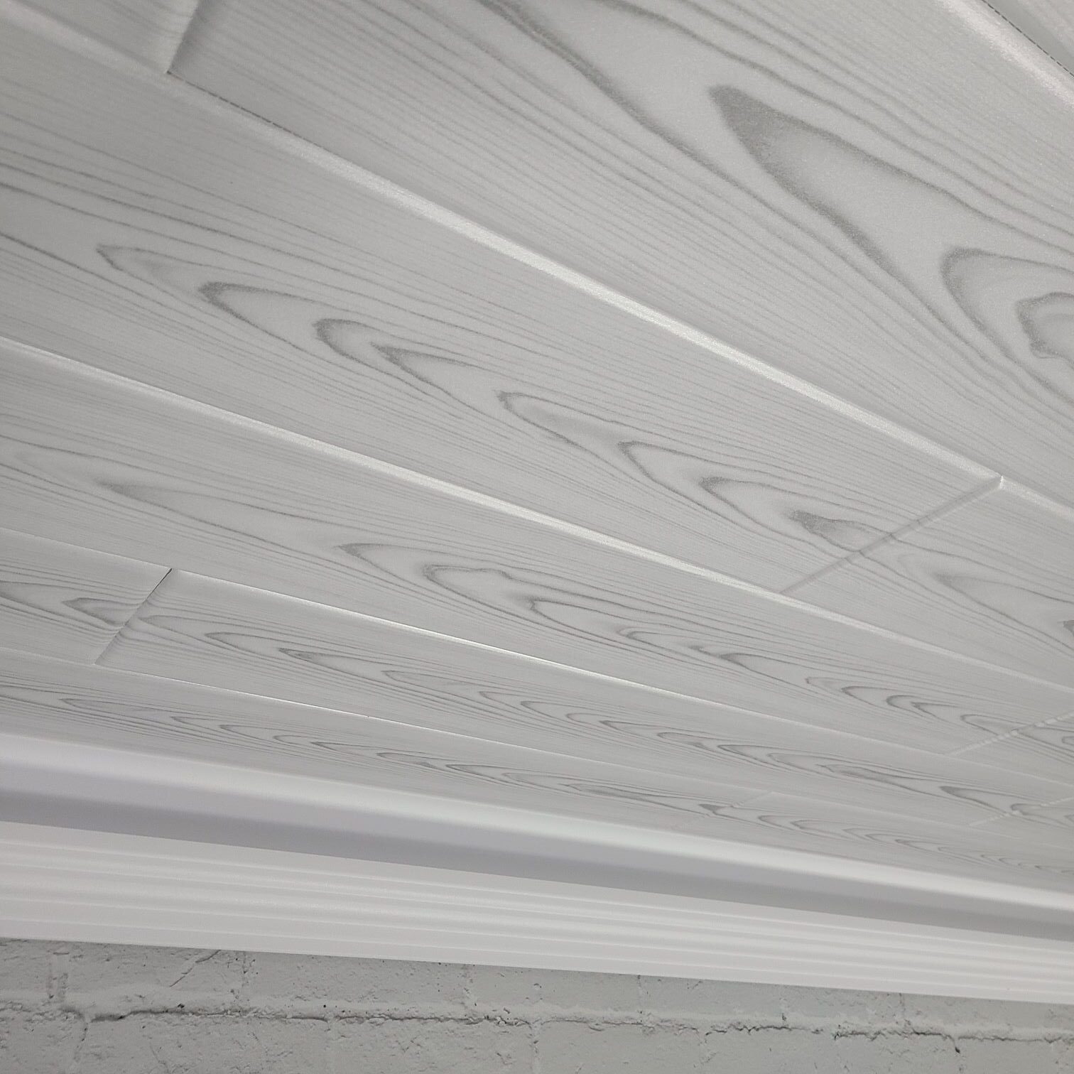 Driftwood Ash Styrofoam Ceiling Planks ☑️Off-White Wood Ceiling Panels